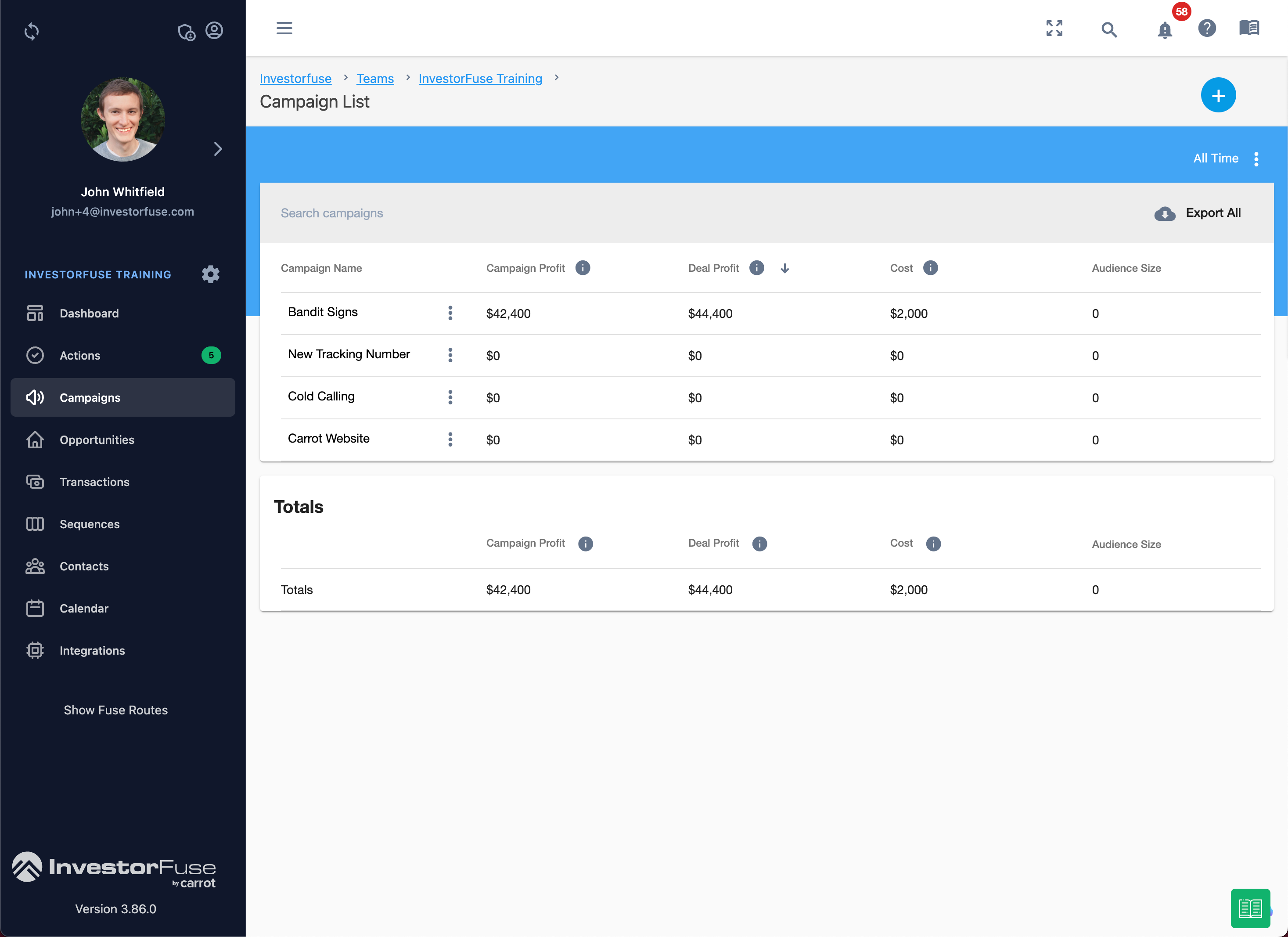 InvestorFuse Campaigns | Track Your Lead Sources & Stats
