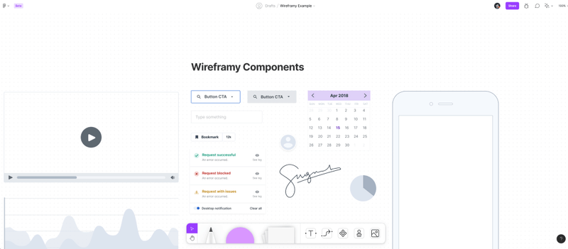 Wireframy 3.3 - Figma's Fastest Wireframe UI Kit