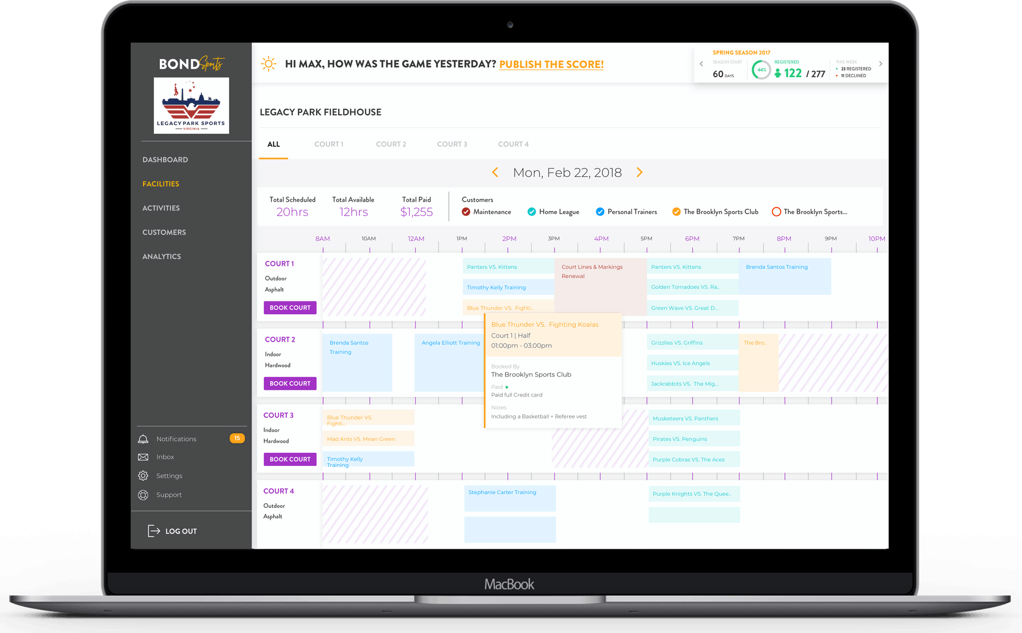 Bond Sports - The All-In-One Choice for Sport Facilities