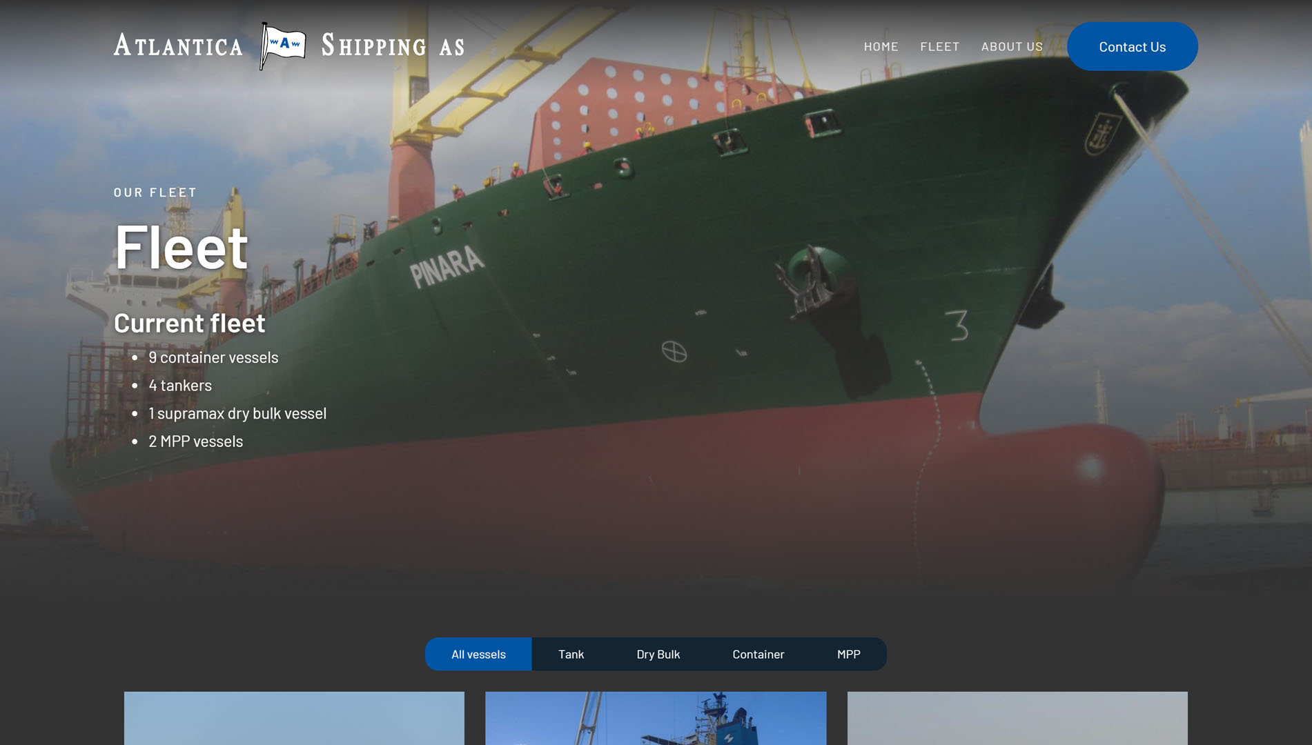 Fleet | Atlantica Shipping AS