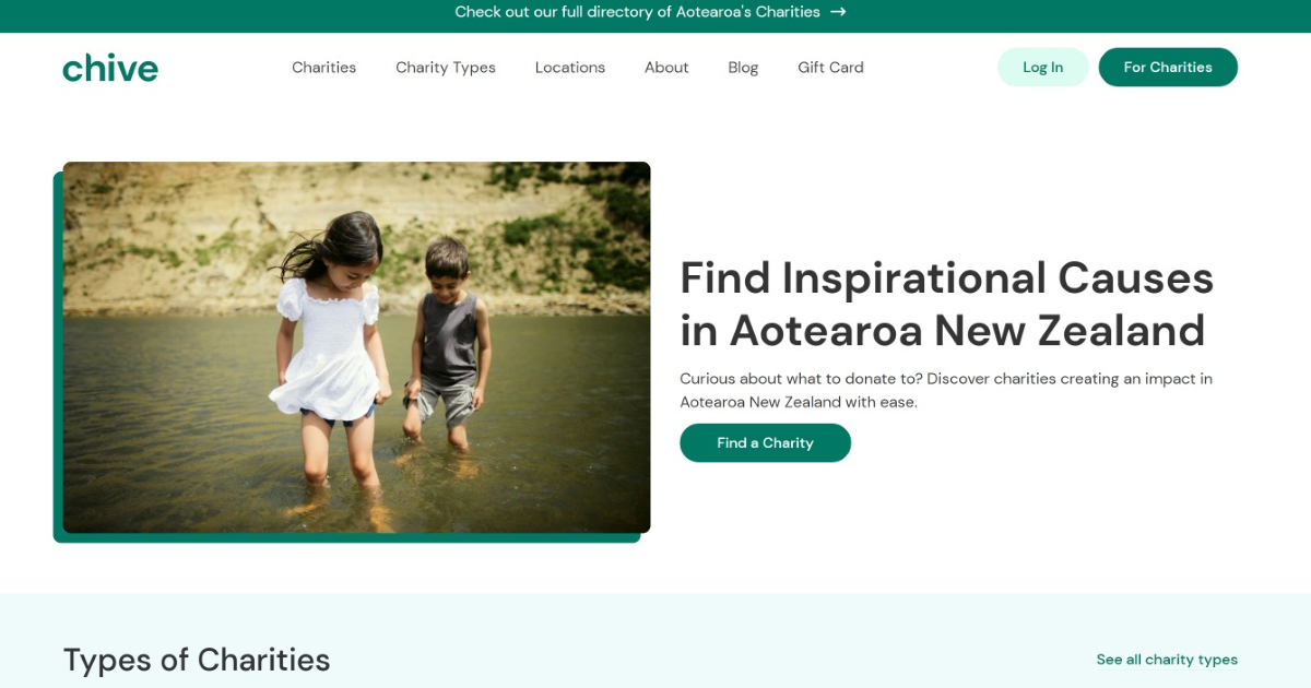 Chive | Find and Donate to Inspirational Kiwi Charities