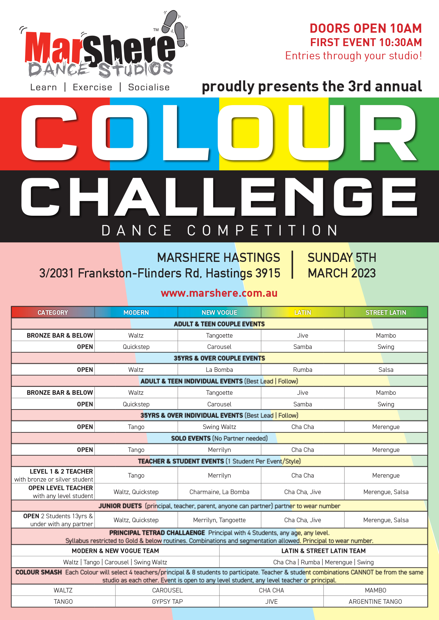 Colour Challenge Dance Competition 2023 | MarShere Dance Studios
