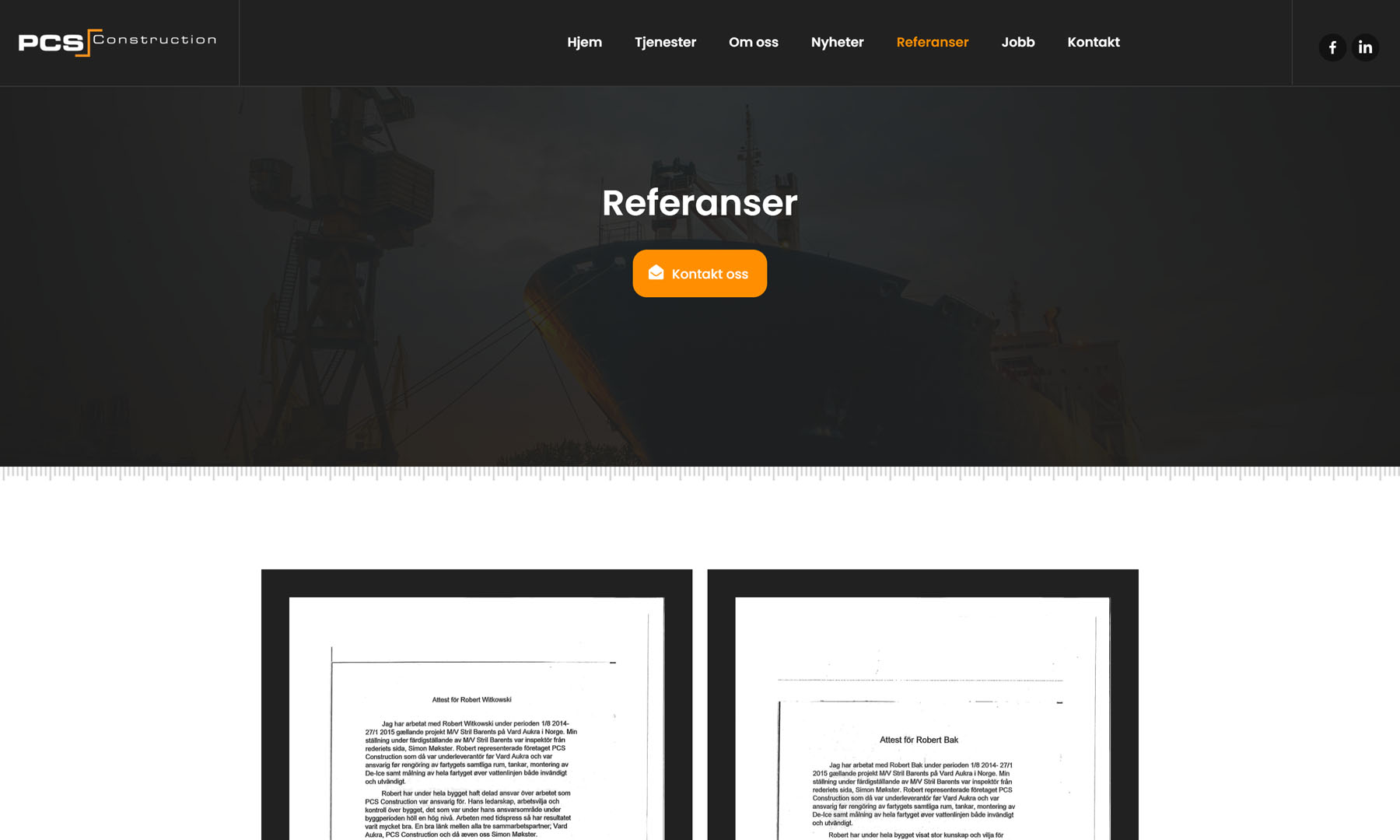 Referanser | PCS Construction
