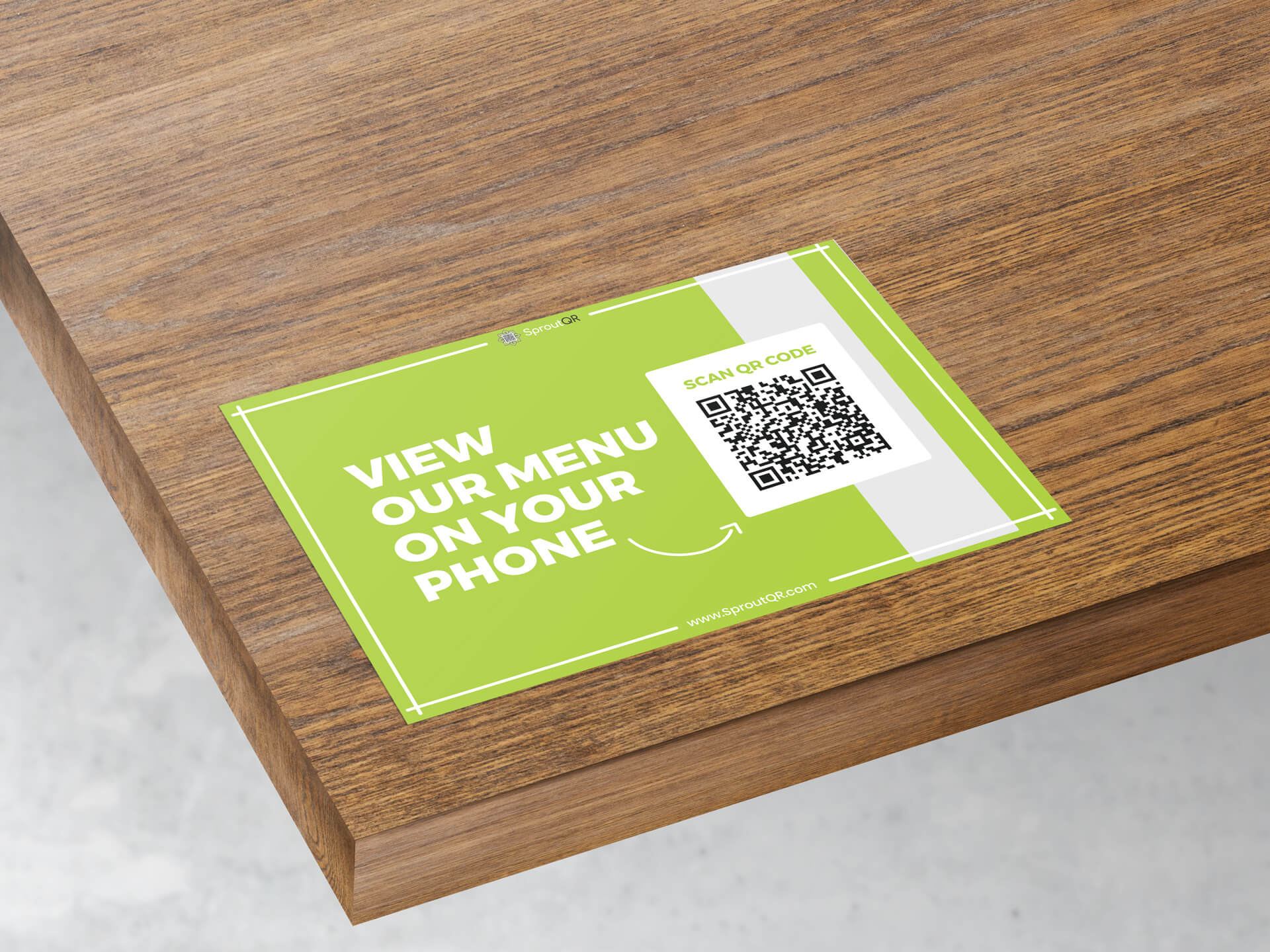 QR Code On Table QR Code Table Tents And Displayettes