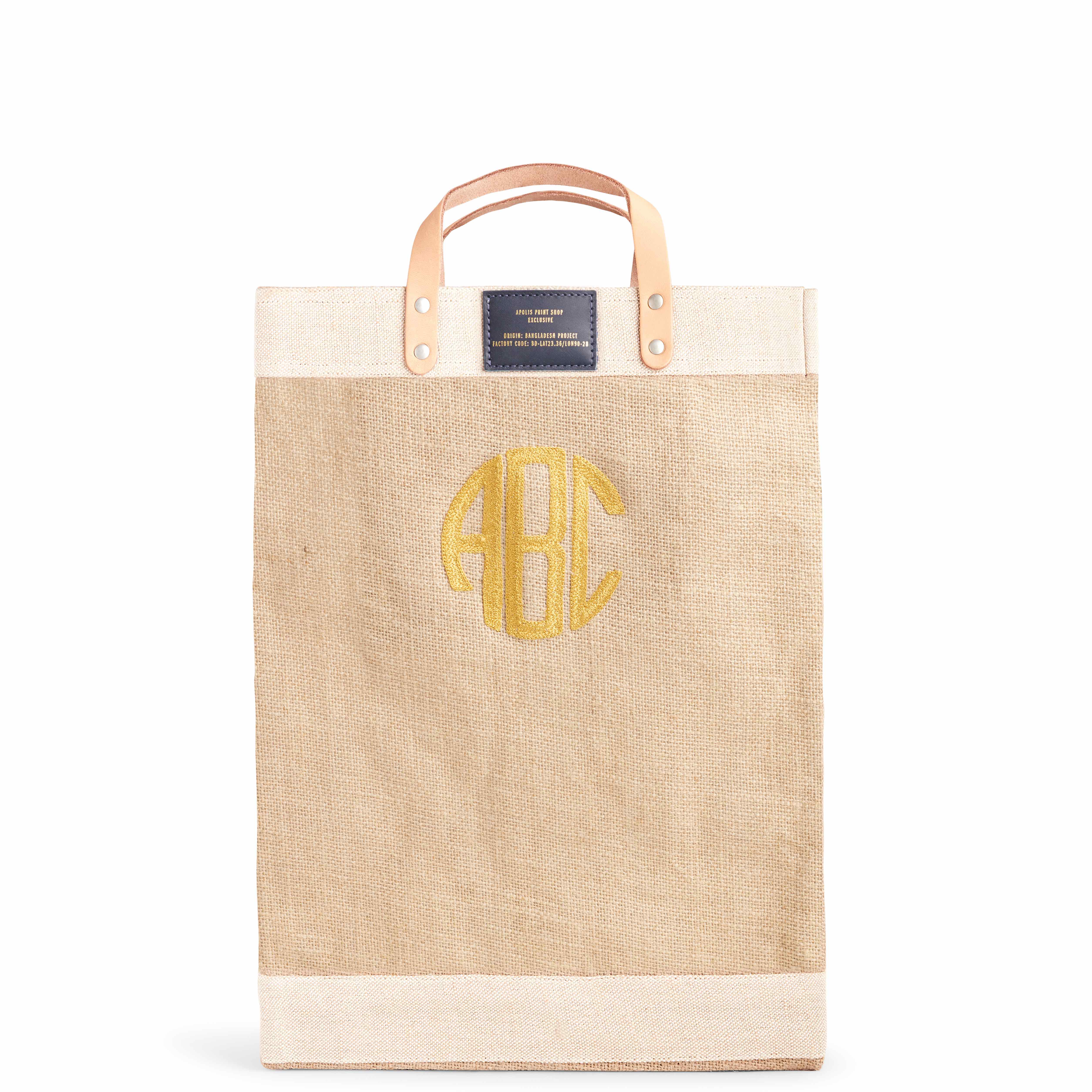 Gold Monogram Market Bag Limited Release