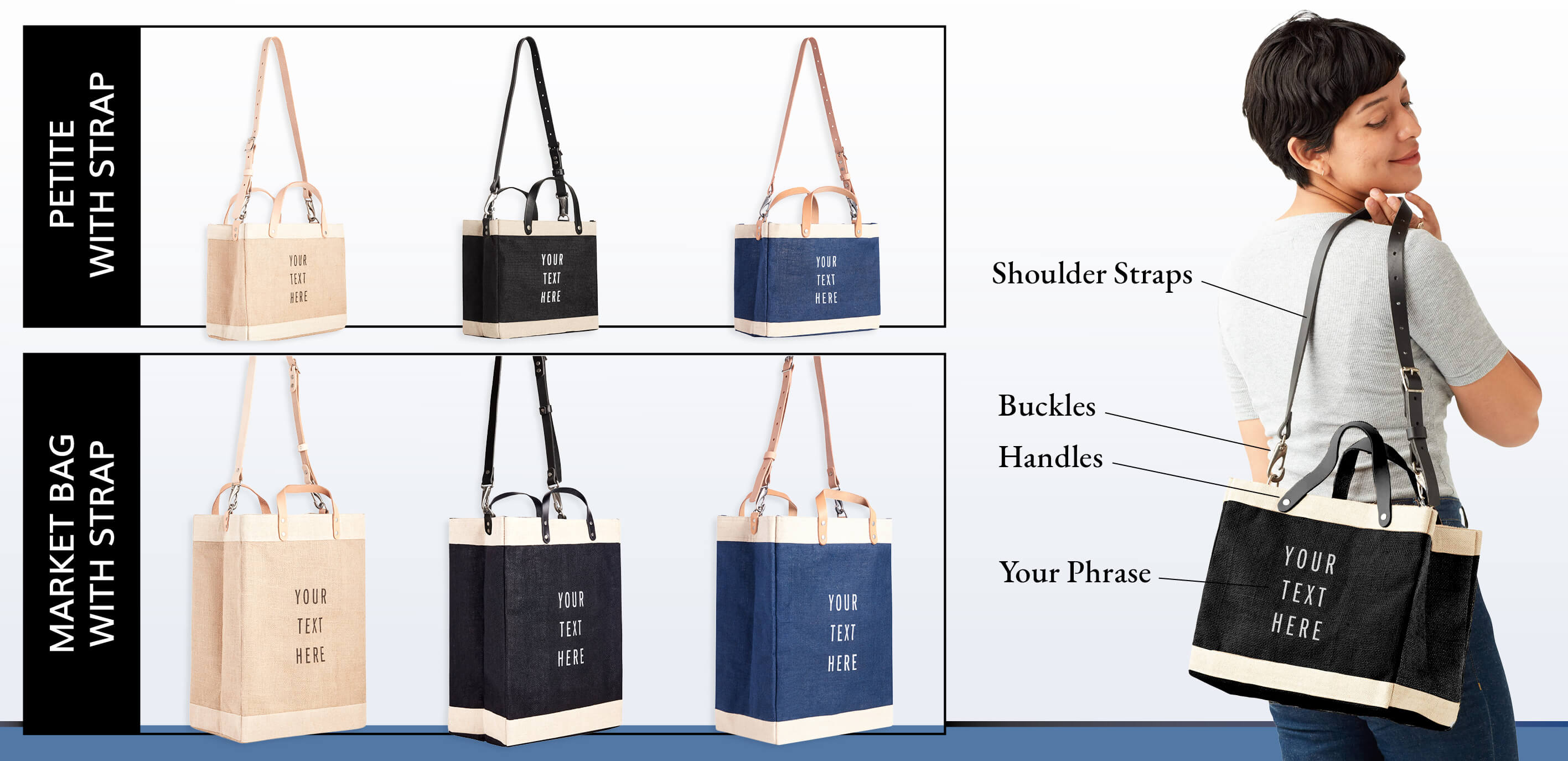 Apolis® Market Bags with Detachable Handles