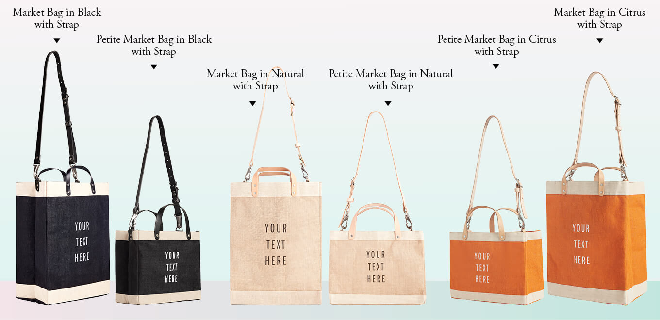 Apolis® Market Bags in Citrus with Detachable Handles