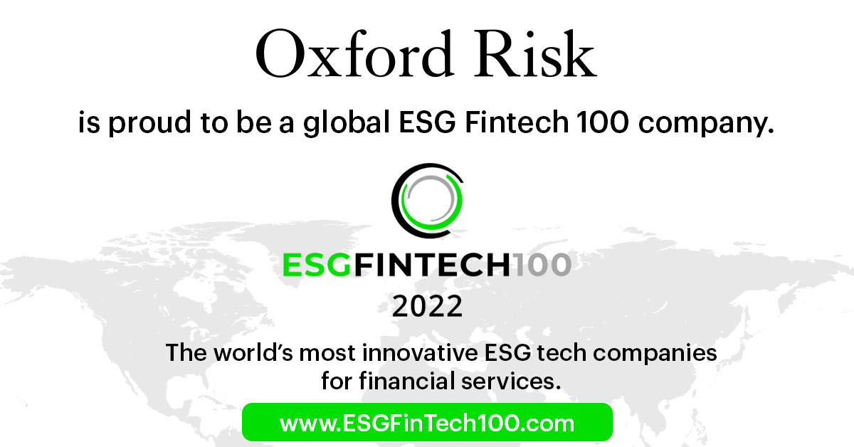 Oxford Risk selected in the Global ESG FinTech100 for 2022 – Oxford ...
