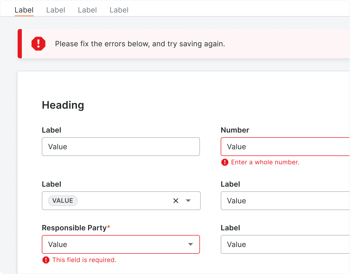 Writing In Line Error Validation