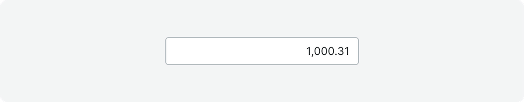 Number and Currency Input