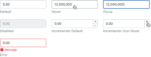 Number and Currency Input