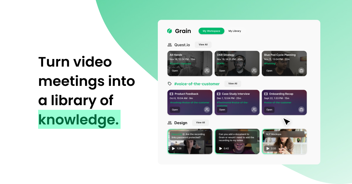Grain | Your Company's Video Meeting Workspace