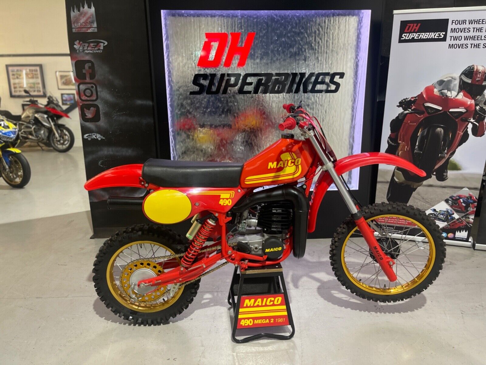 1981 MAICO 490 Mega 2 Vintage Classic Twinshock Motocross 2 Stroke two ...