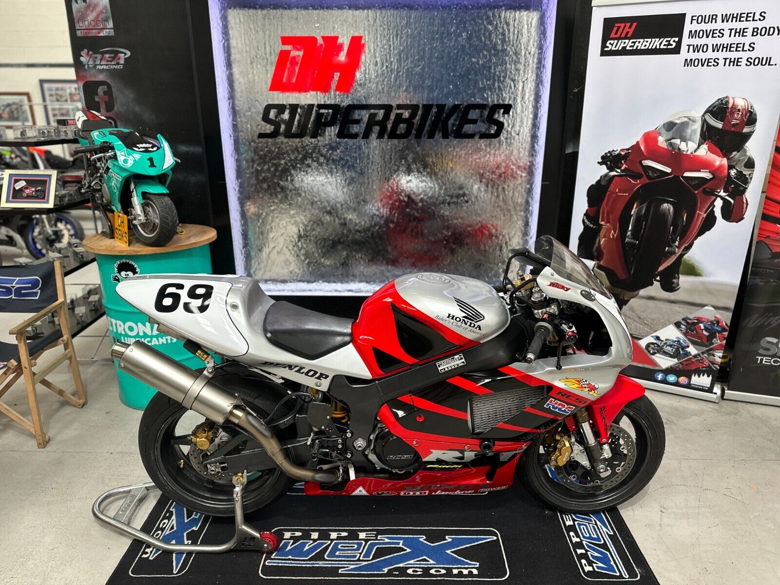 HONDA VTR SP-1 RC-51 AMA Nicky Hayden Ohlins Race Track Bike PX Swap ...