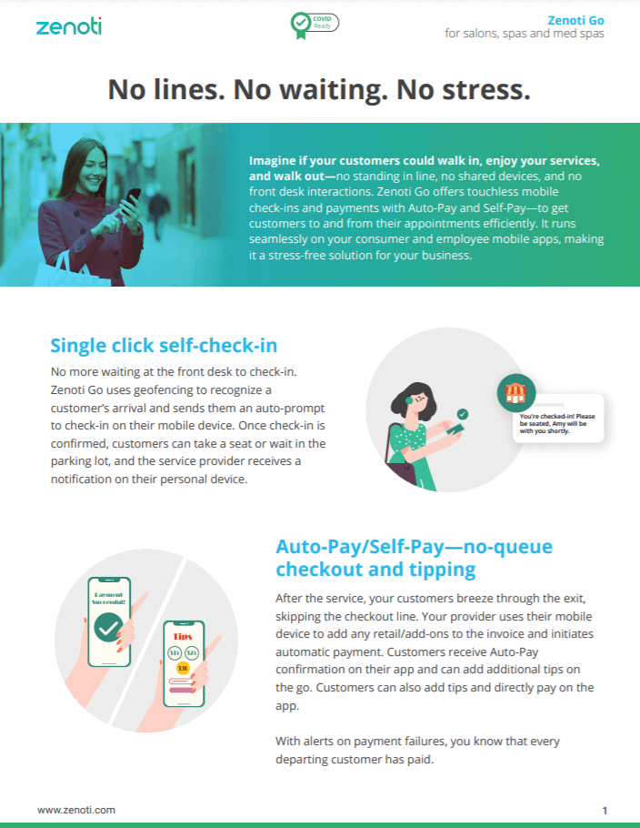 Zenoti - Find all of our datasheets for our core products