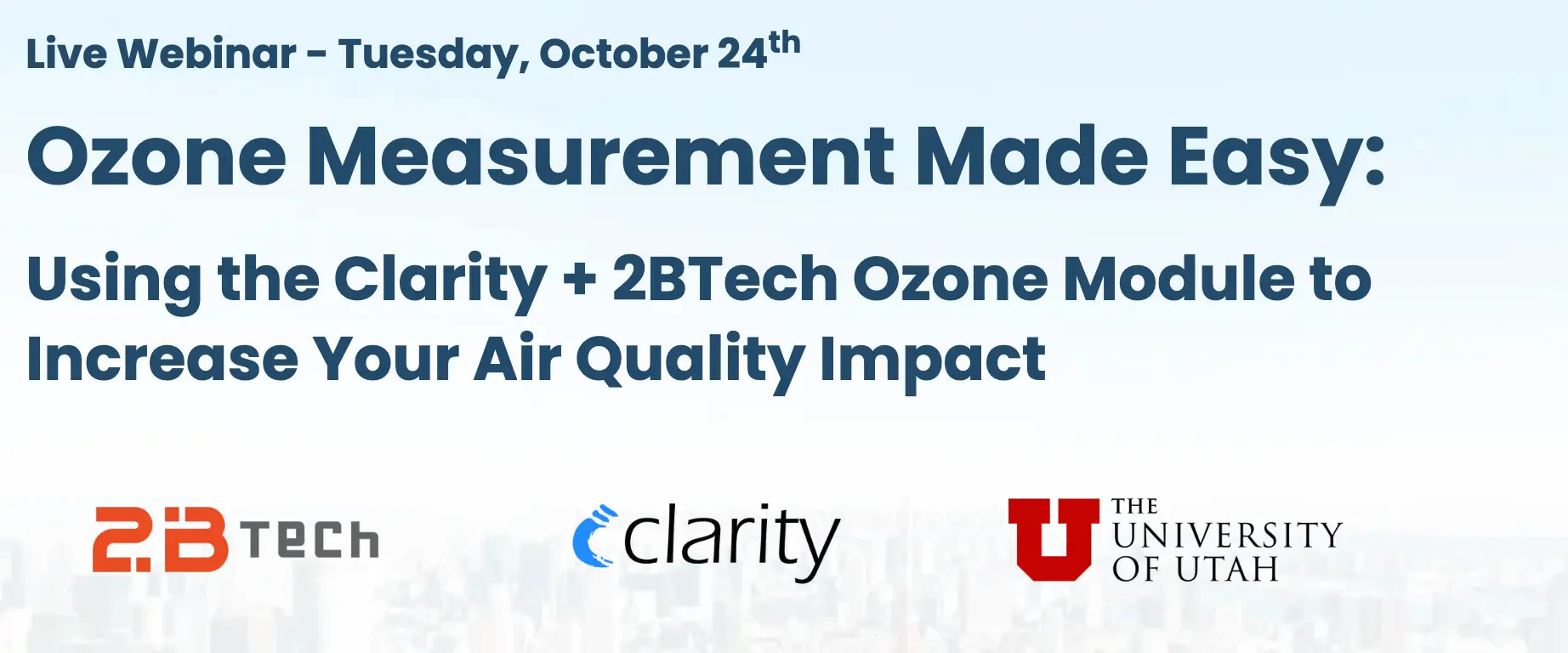Join our Live Webinar - Ozone Measurement Made Easy