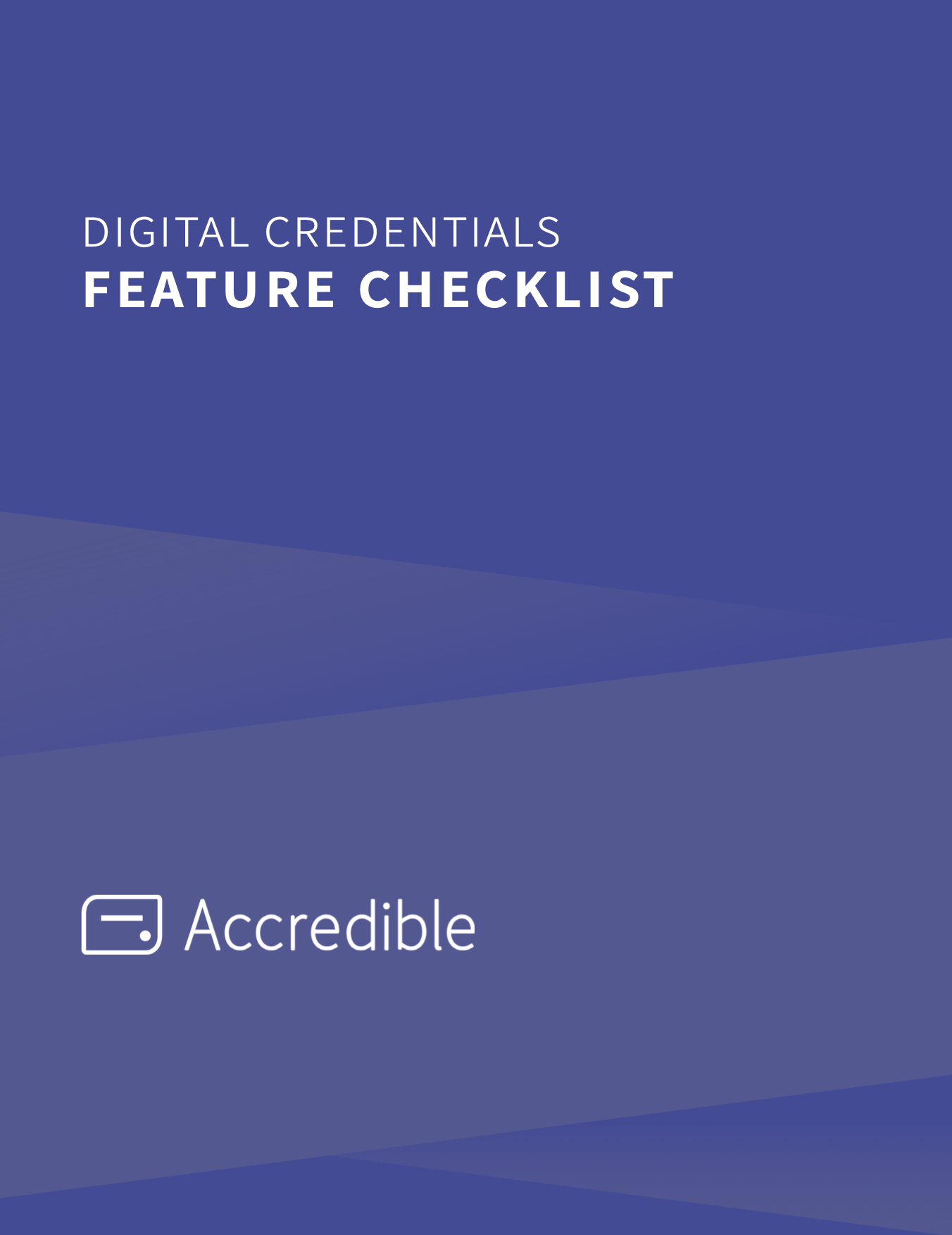 Digital Credentials Feature Checklist | Accredible