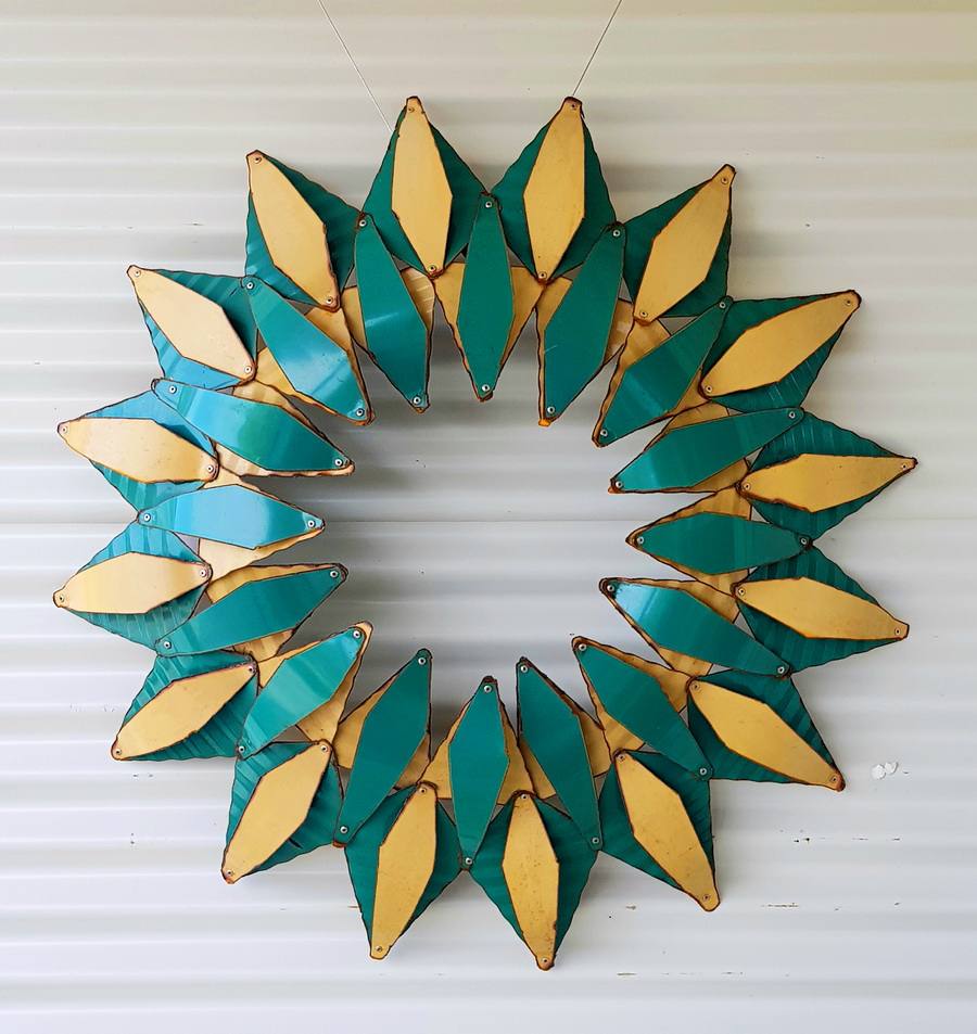 Elemental Mandala in Teal & Blonde | Artwork by Amy Lynch