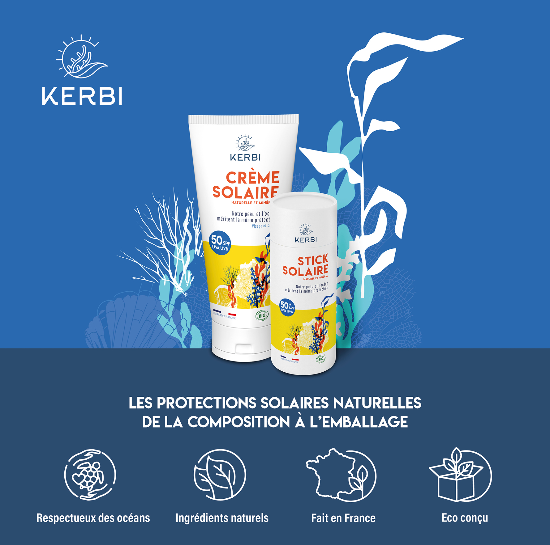 Kerbi Suncare - Création des packs et de l’environnement graphique