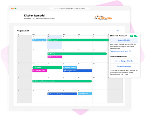 Simple Construction Scheduling Software | BuildBook