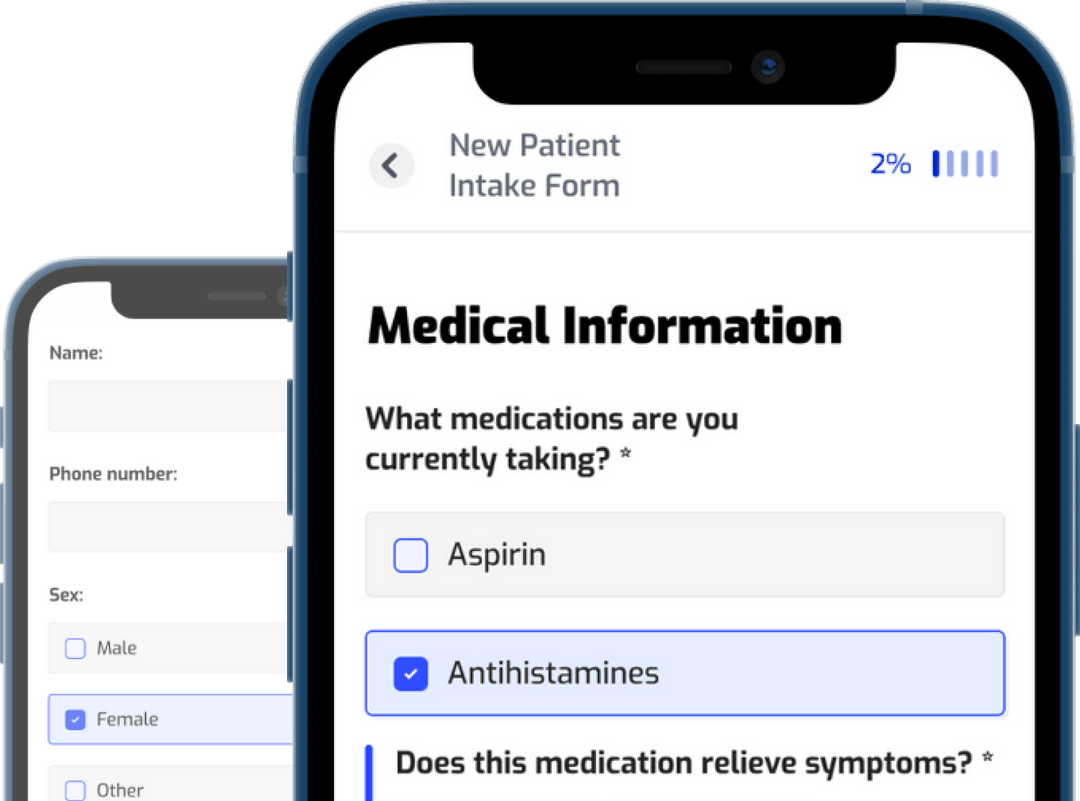 Form examples | Lobbie Digital Forms, HIPAA Compatible Intake w/ e ...