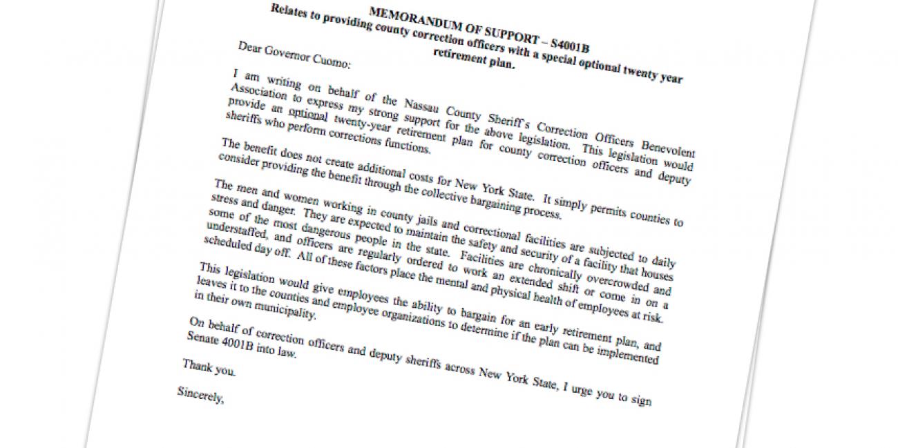 20 Year Bill Letter Writing Campaign