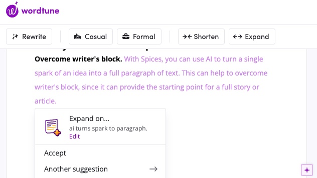 Introducing Wordtune Spices: Your New Writing Partner!