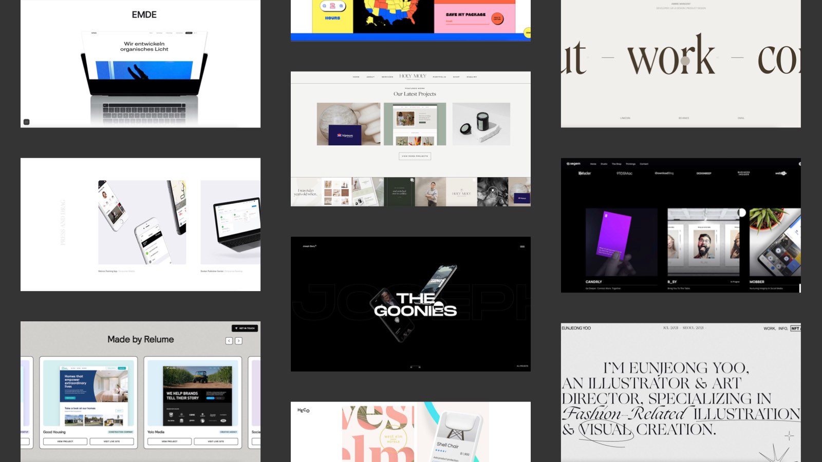 10 Geniale Webflow Portfolio Websites