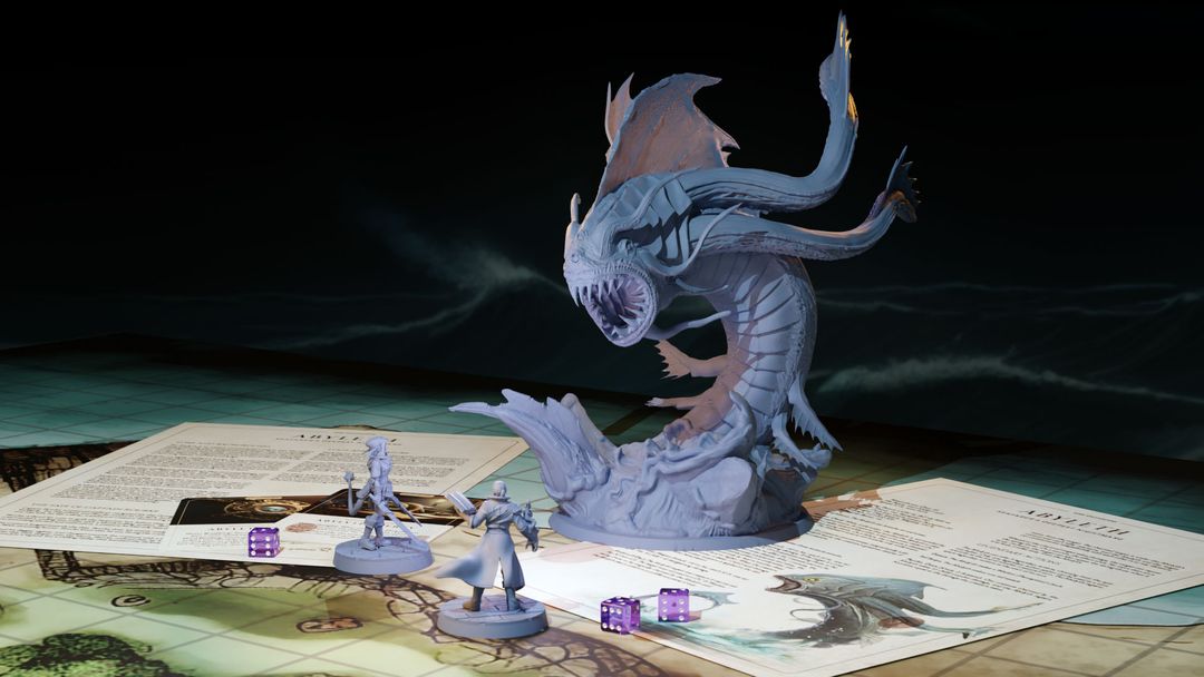 Pre-supported 3D-printable miniatures for tabletop