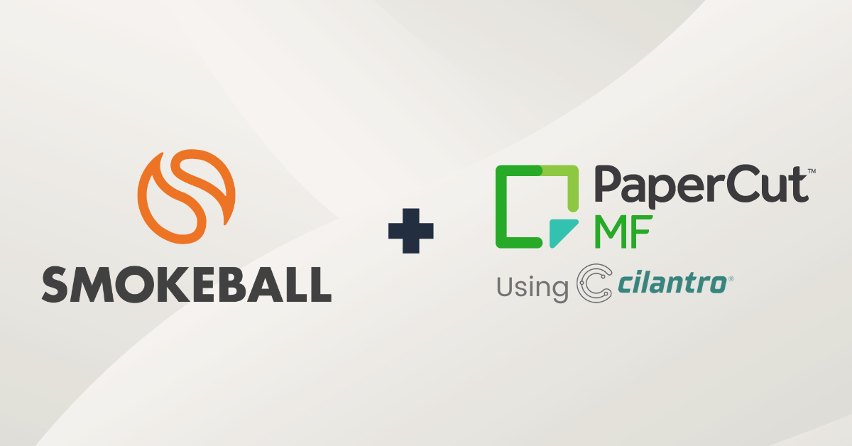 PaperCut MF Cilantro now integrates with Smokeball - Smokeball