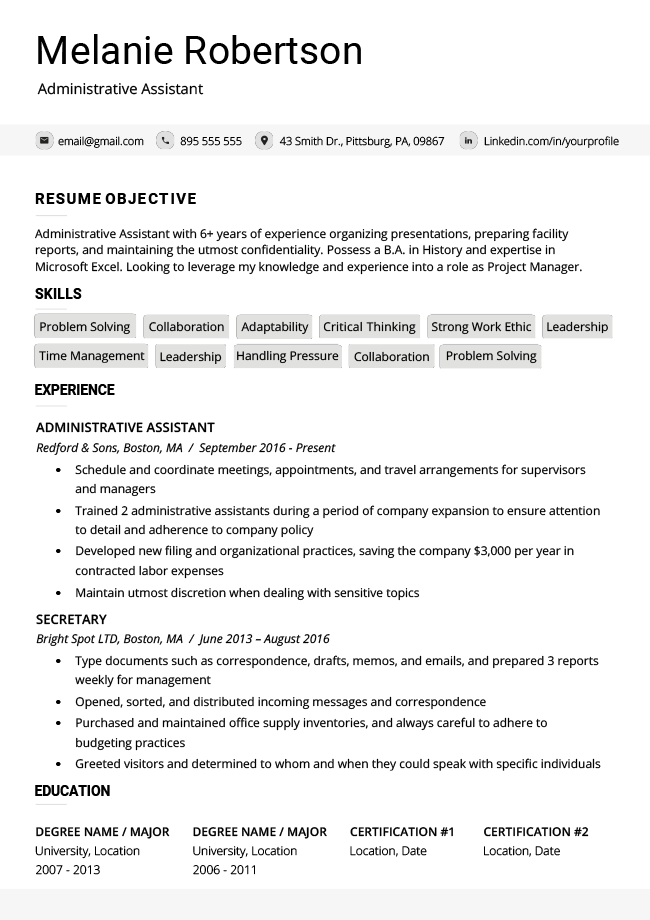 8 Best Performed Well Techniques For Resume With No Experience Skillhub