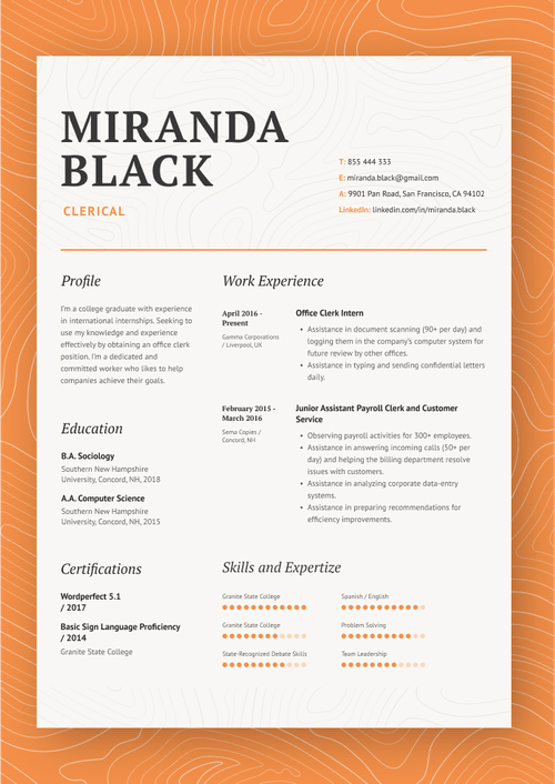 A Clerical Resume: Samples, Guidelines, and Helpful Tips