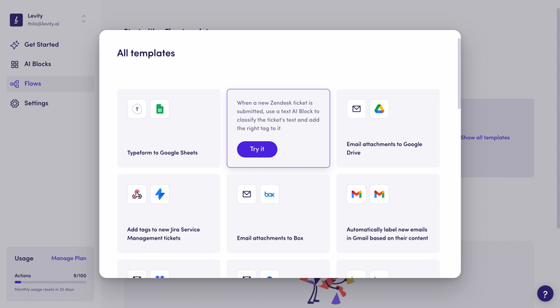 Levity | No-code AI workflow automation platform