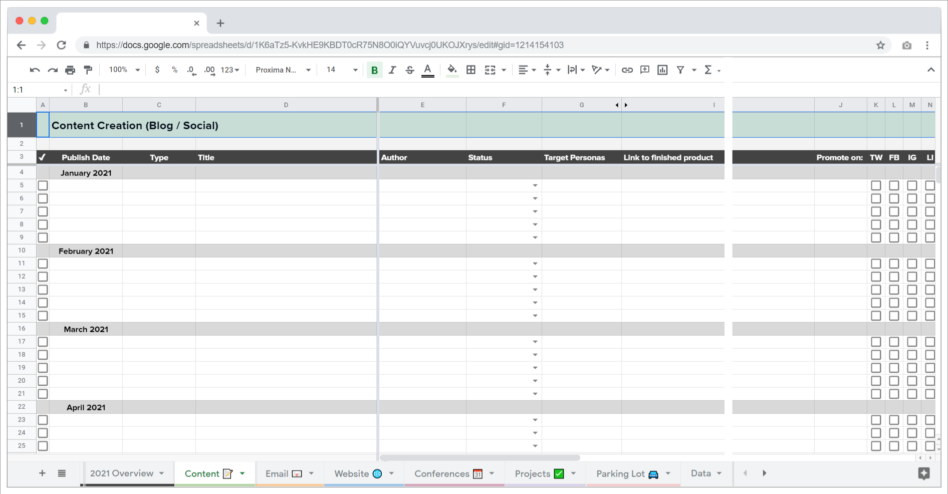 Marketing Calendar Template For Nonprofits Excel Spreadsheet Google 