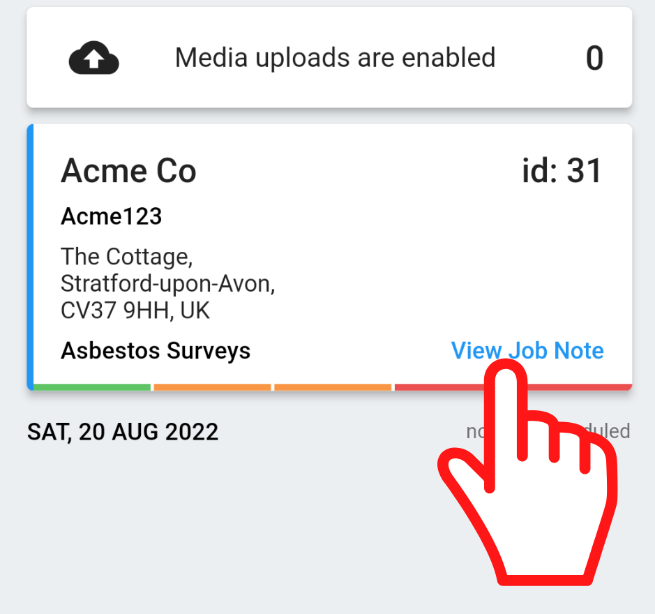 Viewing Job Notes - Flow Mobile Surveying