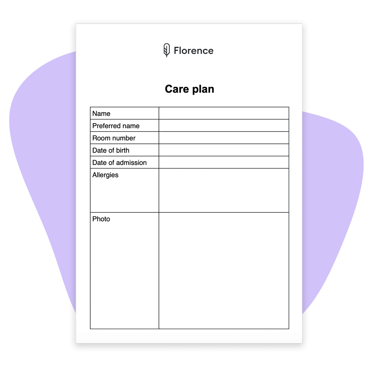 FREE Document Templates Pack For Care Homes Florence