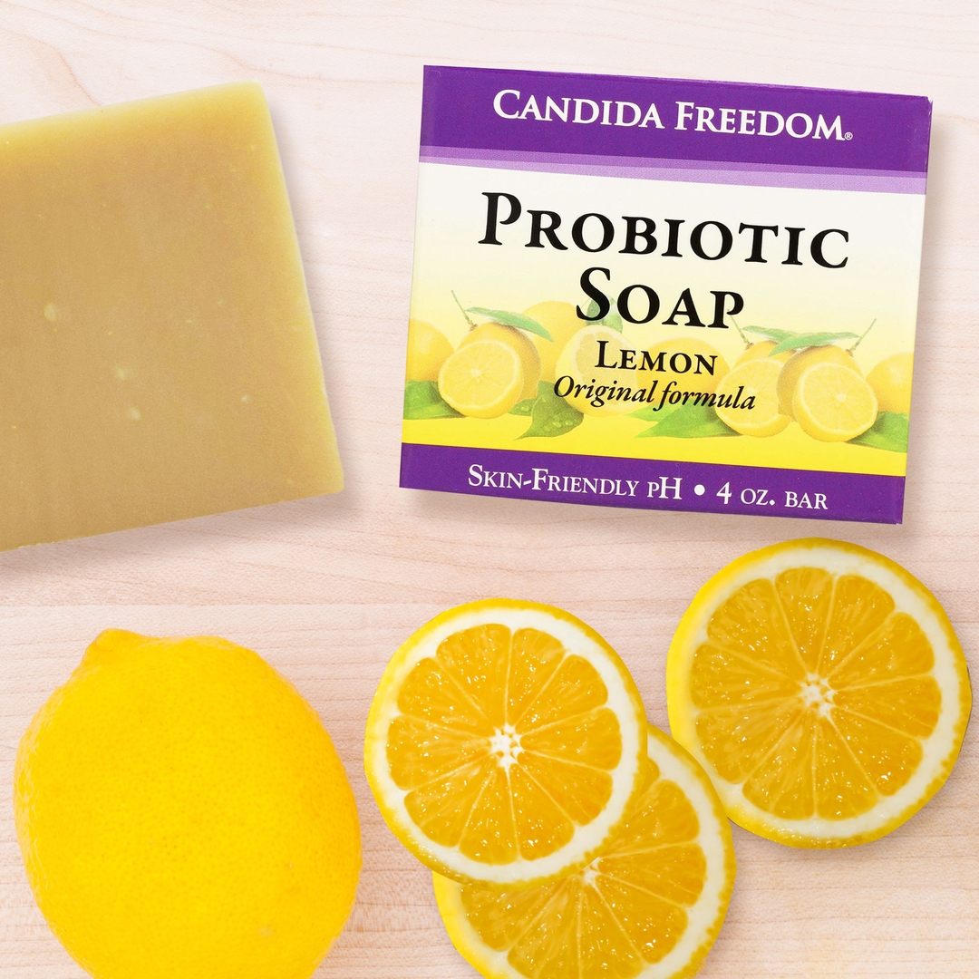 Candida Freedom Probiotic Soap 4 OZ Bar - Lemon (Original) | Candida ...