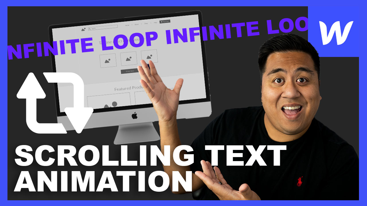 How To Create A Scrolling Text Animation Infinite Loop Nocode video