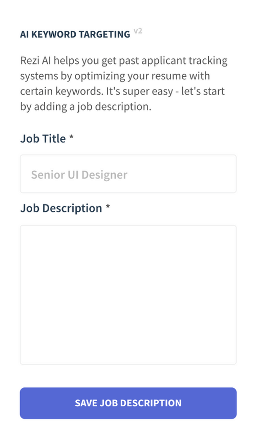Rezi Resume Keyword Scanner
