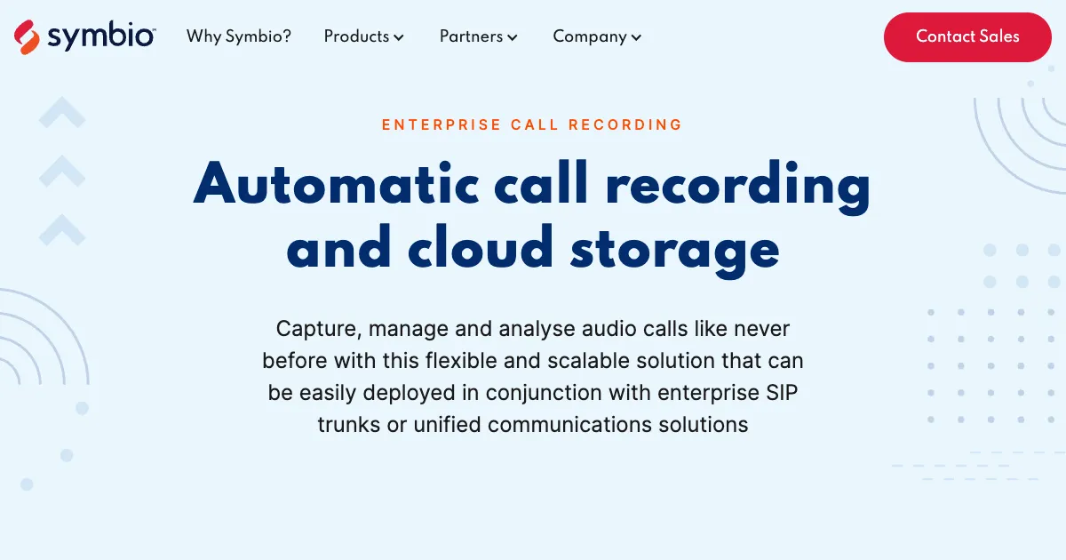 Enterprise Call Recording | Dubber - Symbio