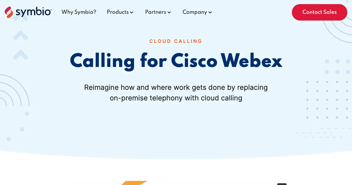 Webex Calling | Simple managed Webex calling by Symbio