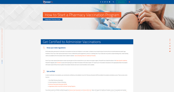 How to Start a Pharmacy Vaccination Program | PioneerRx - Top Pharmacy ...