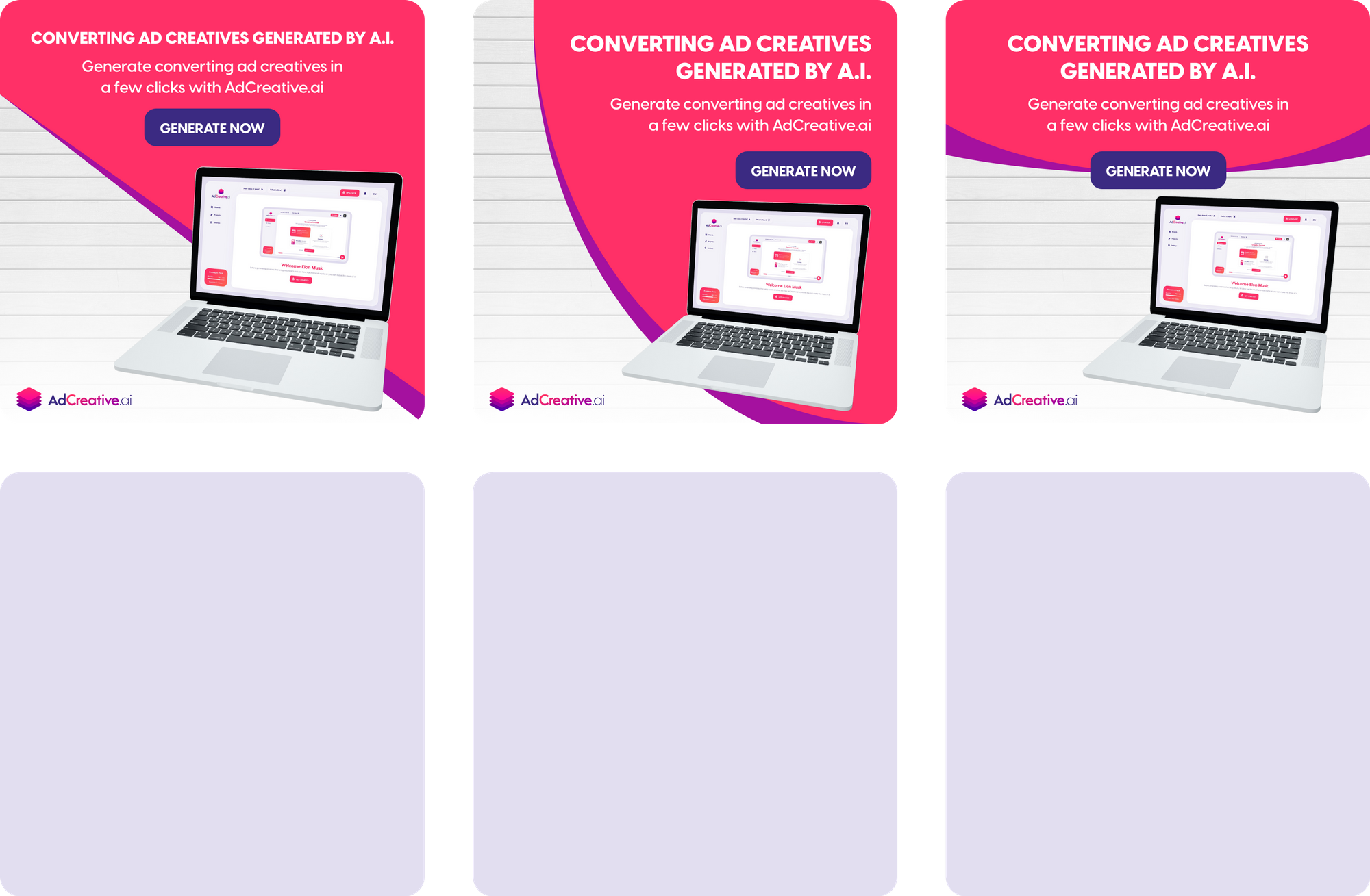 Converting Ad Creatives designed by an A.I.