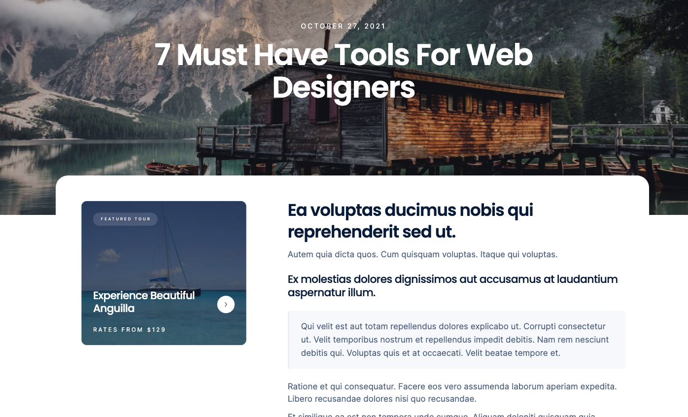 A Tour & Activity Website Template Designed to Boost Bookings | Website ...