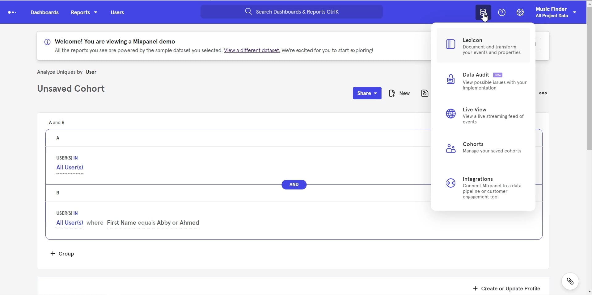 Mixpanel | UI, UX Design | SaaS | Application Design | saas ui