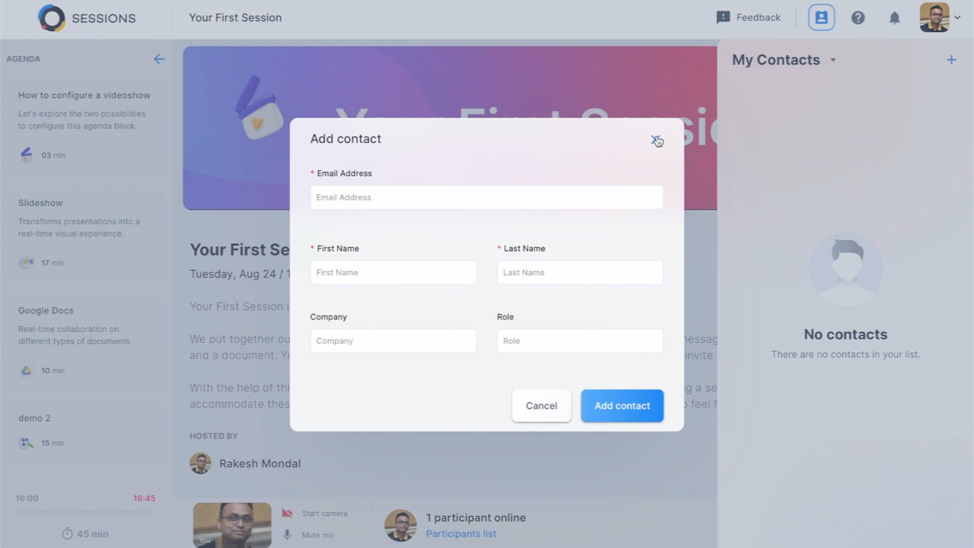 Sessions | UI, UX Design | SaaS | Application Design | saas ui