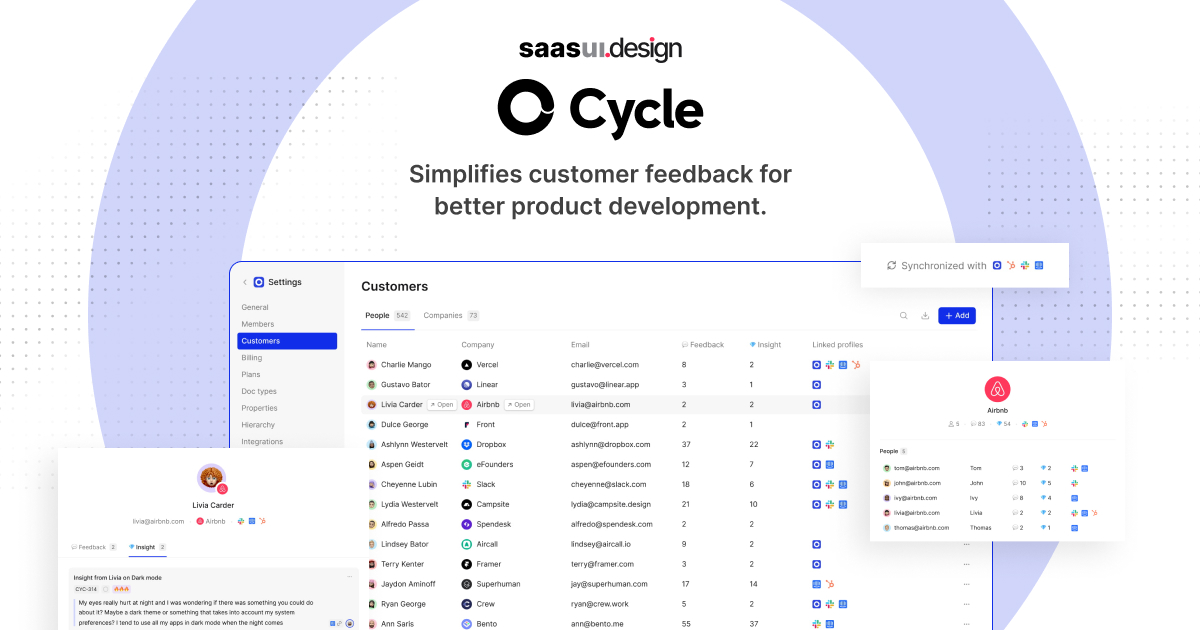Cycle | UI, UX Design | SaaS | Application Design | saas ui