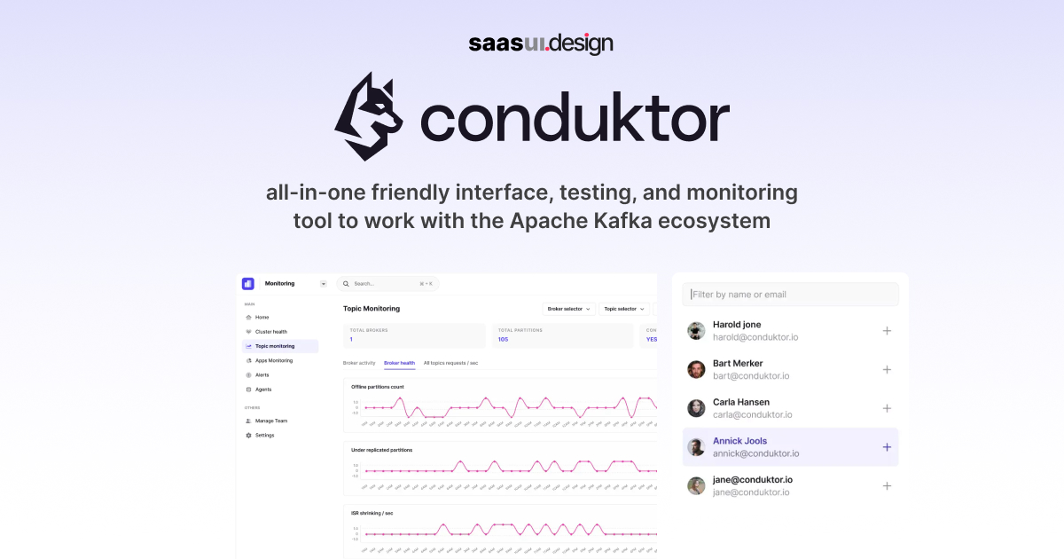 Conduktor | UI, UX Design | SaaS | Application Design | saas ui