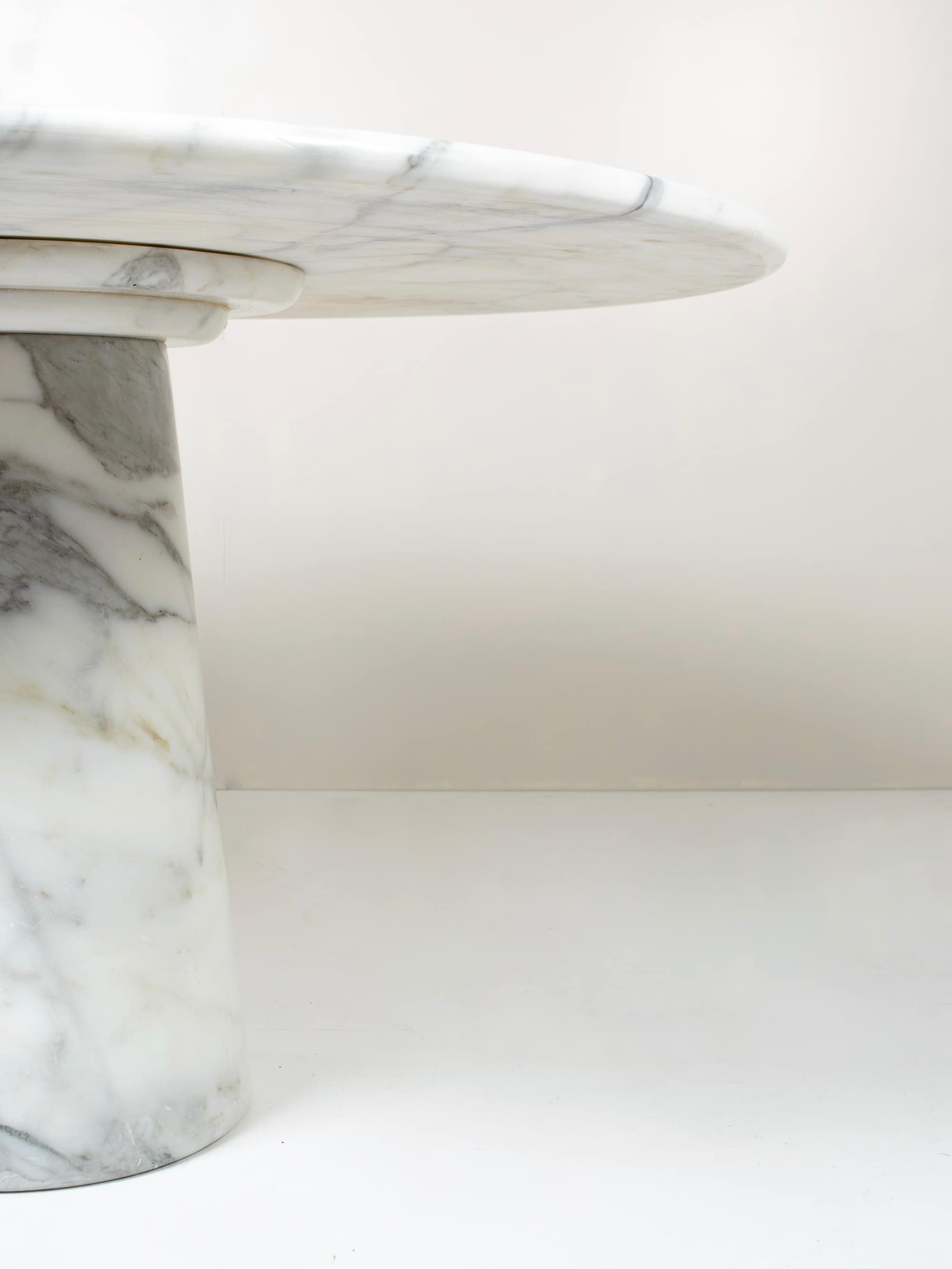 Solid Marble Dining Table, Italy 1970s | AtKris Studio