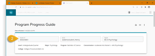 Walden | Degree Works | Program Progress Guide